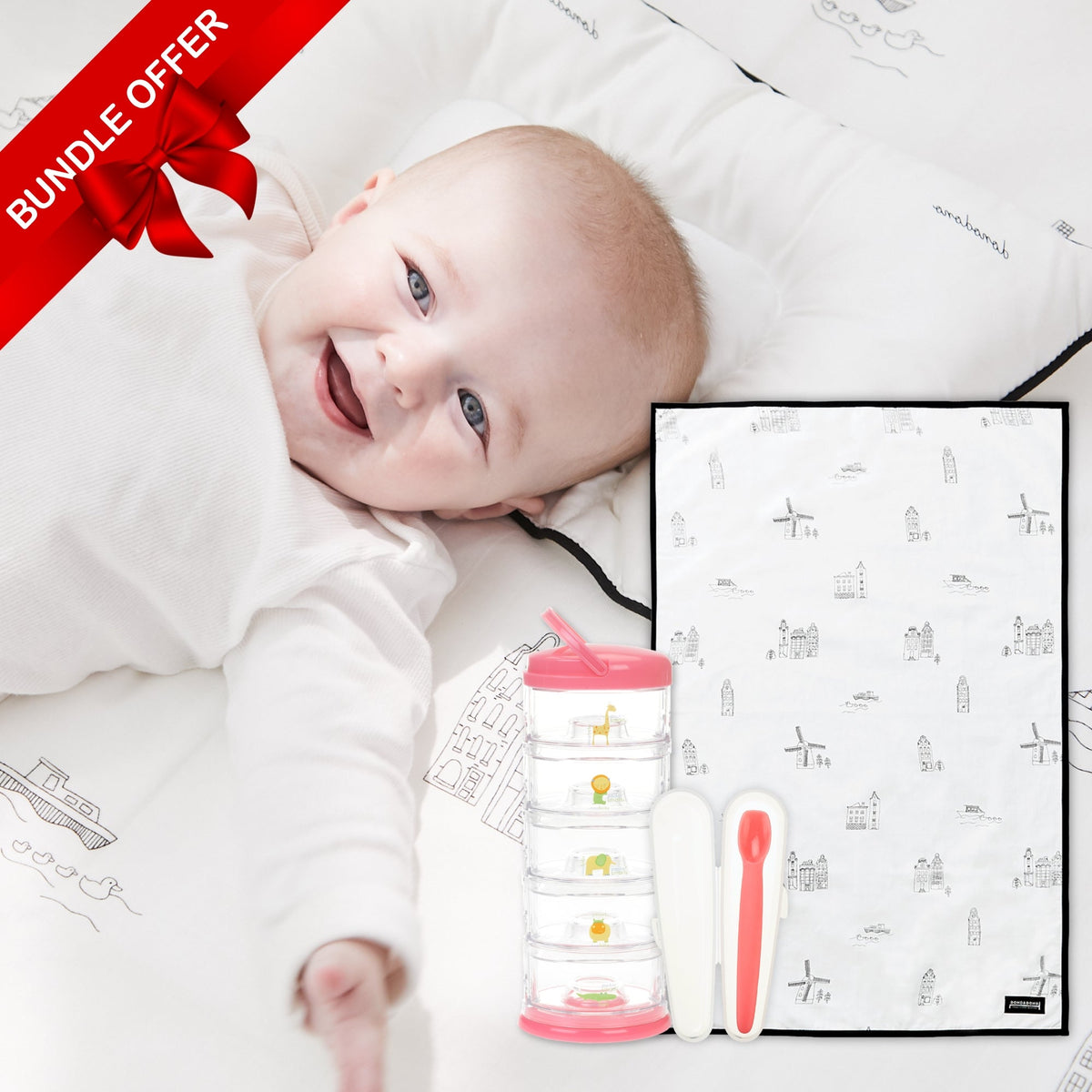 On-the-Go Essentials Baby Travel Bundle | Waterproof Play Mat, Silicone ...