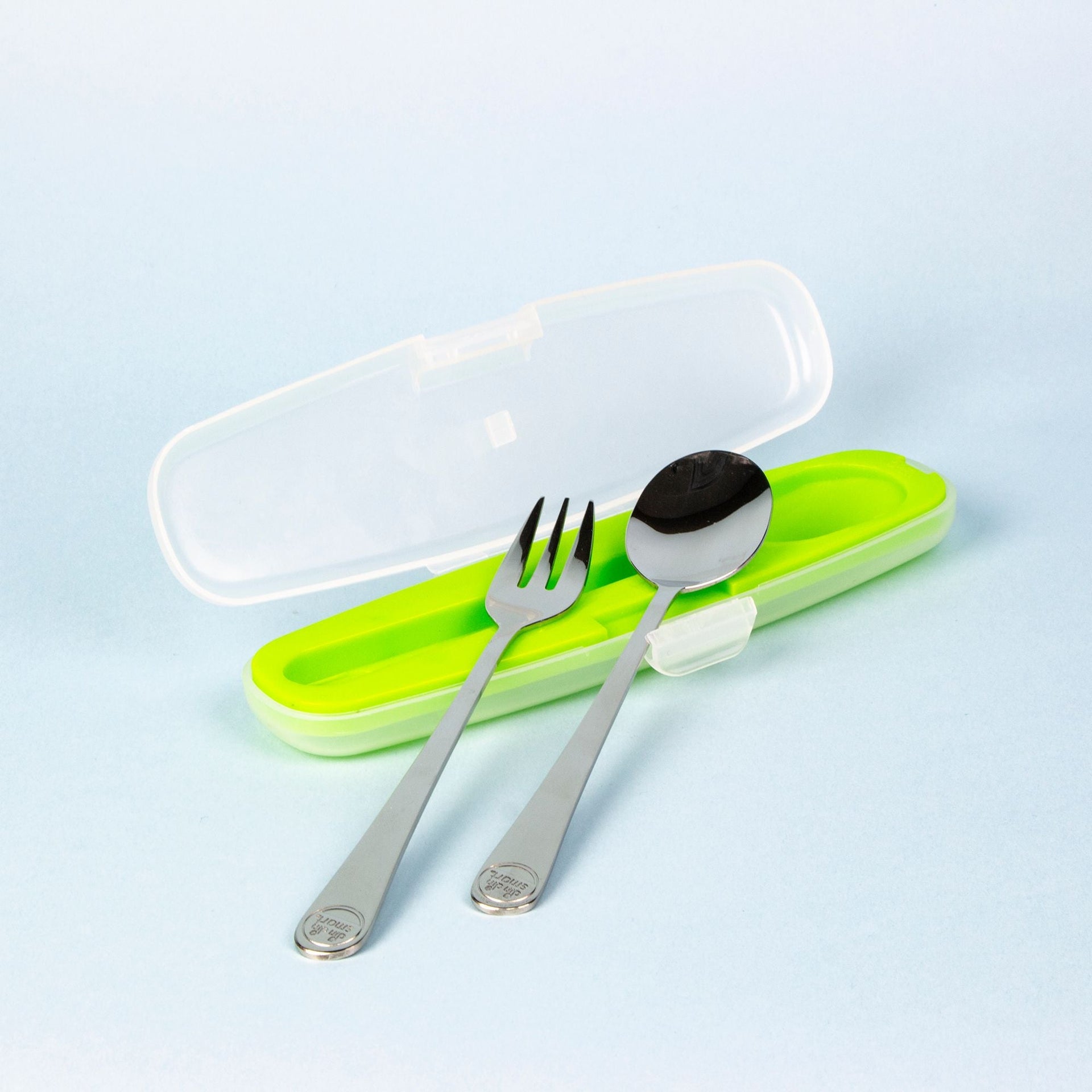 Plastic Spoon & Fork with Carrying Case Din Din SMART – innobaby