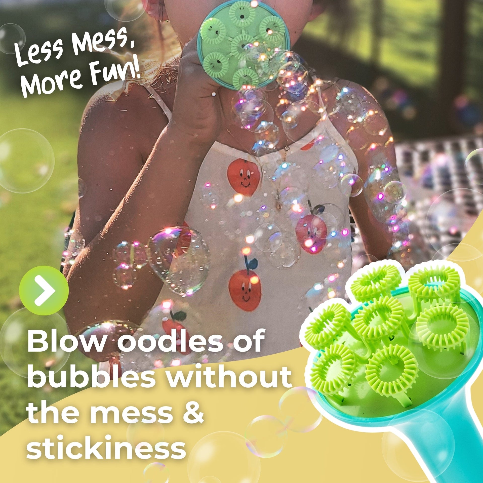 Sensory Bubble Play Skin Happy Botanical Bubbles & Blower Set – innobaby